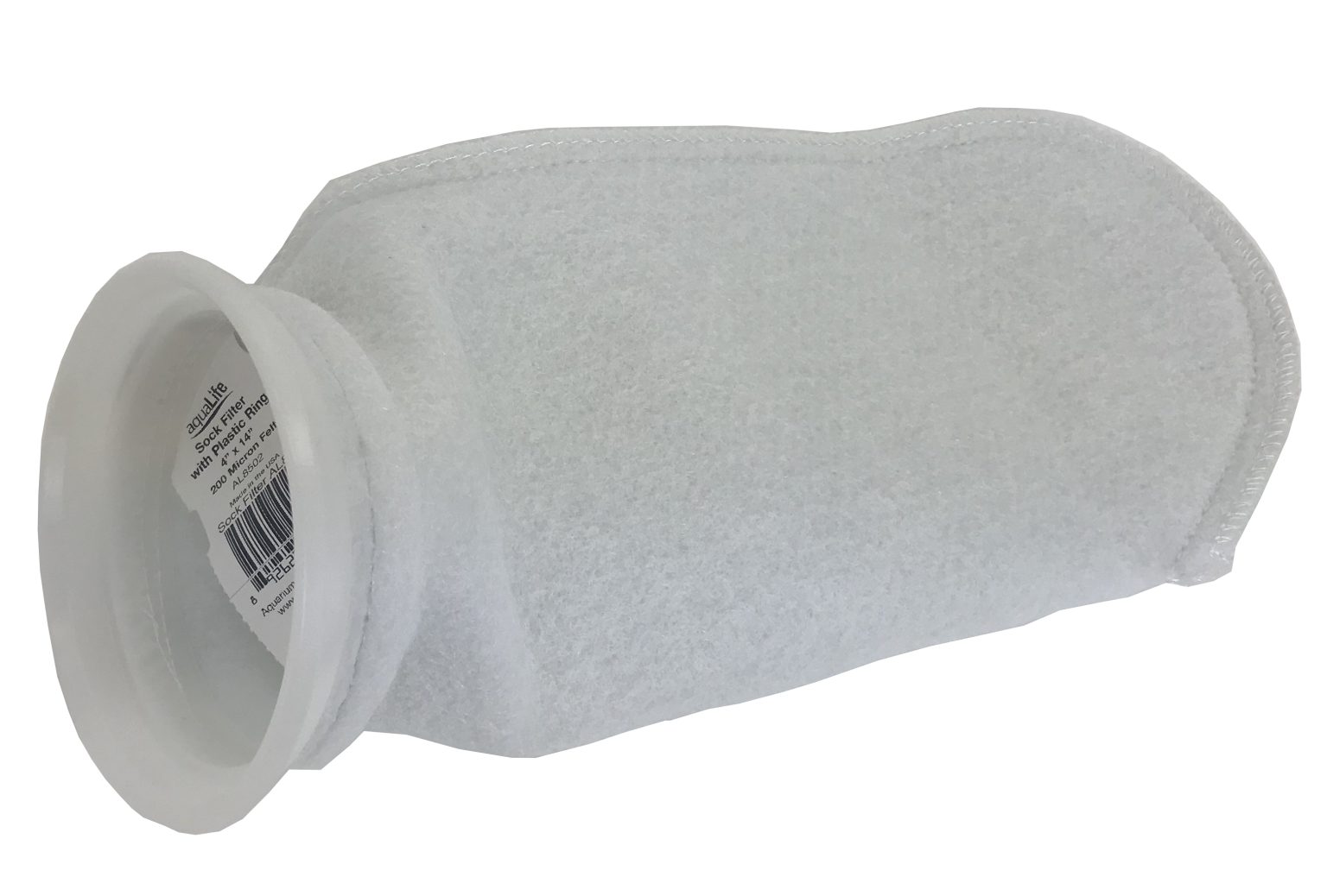 4" x 14" 200 Micron Felt Filter Sock with Plastic Ring - Sevenports ...