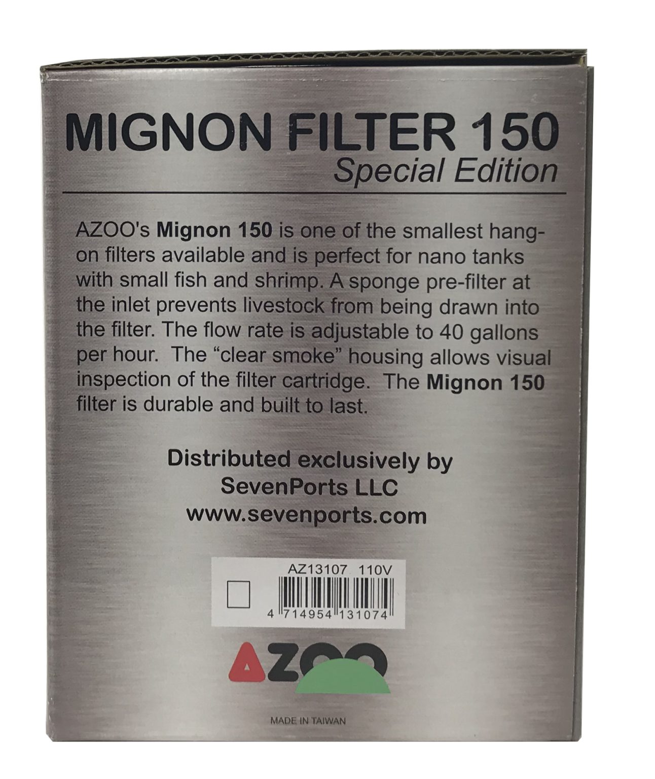 Mignon Filter 150 Special Edition - 32 GPH Azoo13.24 - Sevenports Nano ...