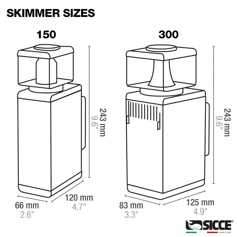 SHARK 150 Internal Protein Skimmer - Sevenports Nano Aquariums