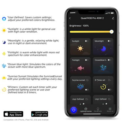 Nano & Pendant Aquarium Lights - Sevenports Nano Aquariums